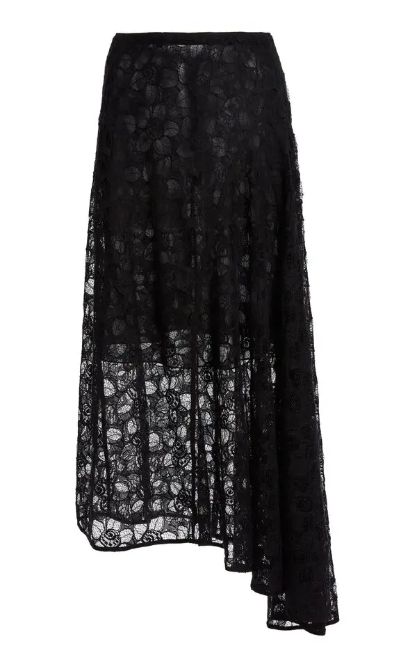 LANVIN Cotton-blend Midi Panel Skirt