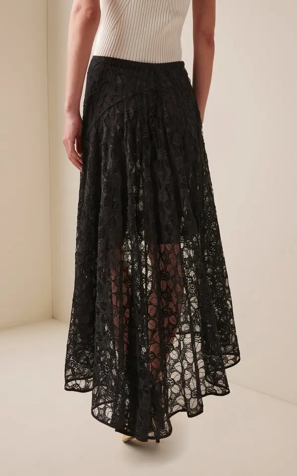 LANVIN Cotton-blend Midi Panel Skirt