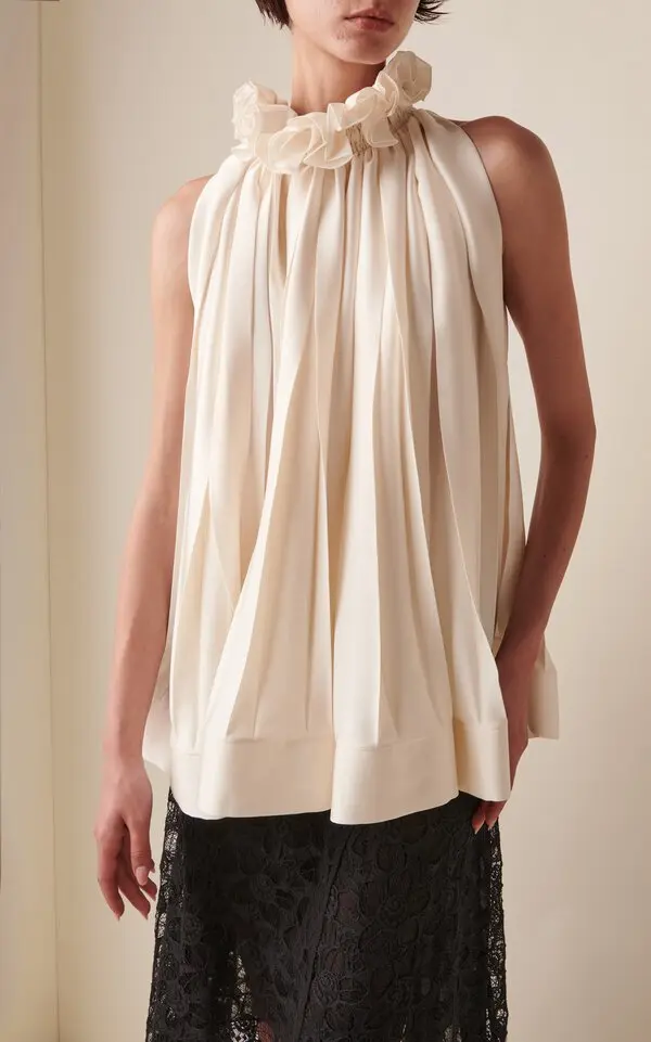 LANVIN Pleated Halter Top