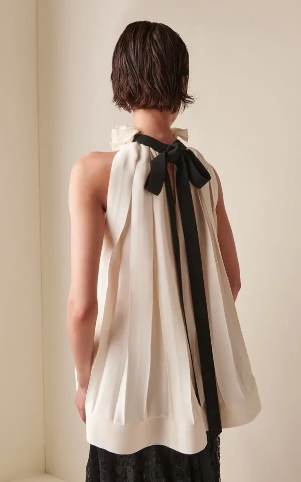 LANVIN Pleated Halter Top