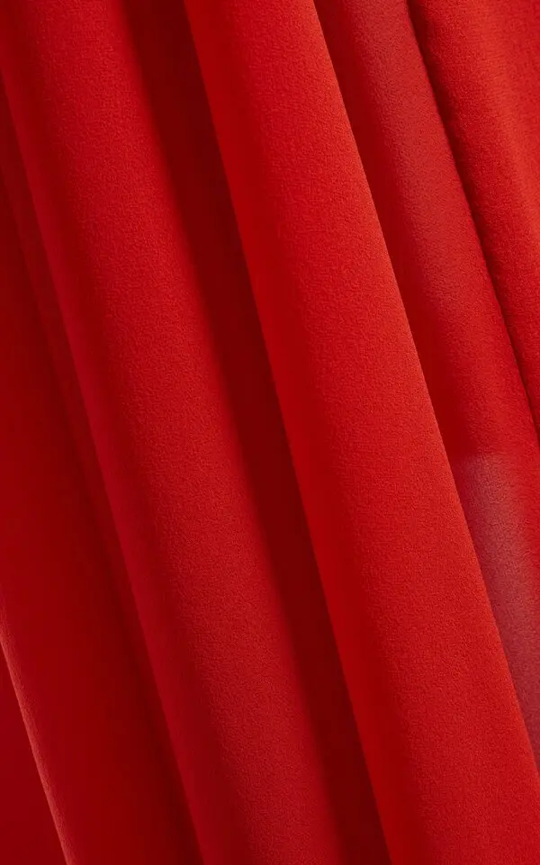 LANVIN Silk Draped Back Midi Dress
