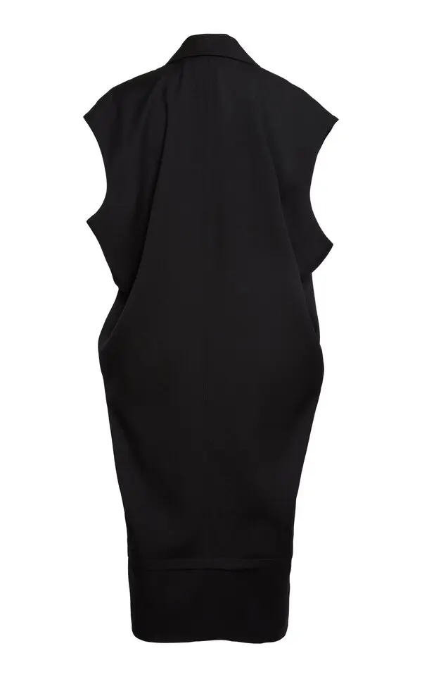 LANVIN Sleeveless Tailored Wool Midi Dress