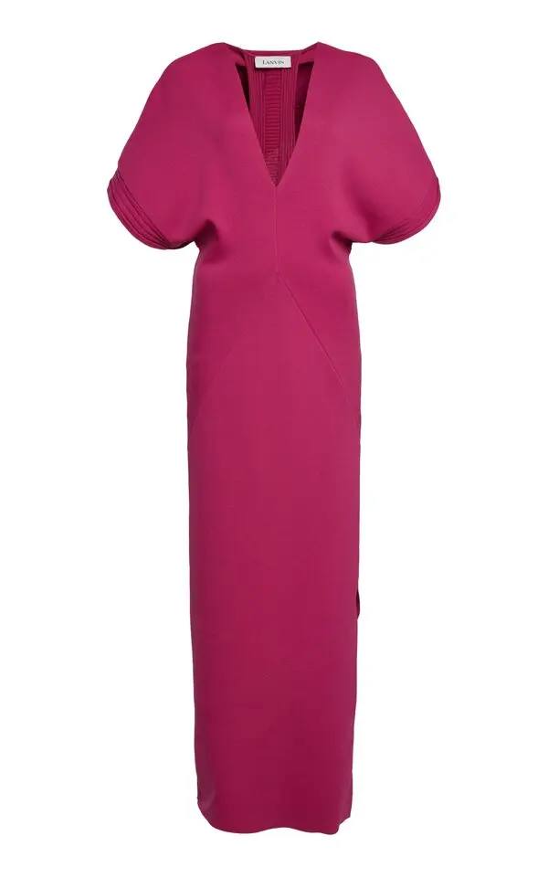 LANVIN Layered Contrast Maxi Dress