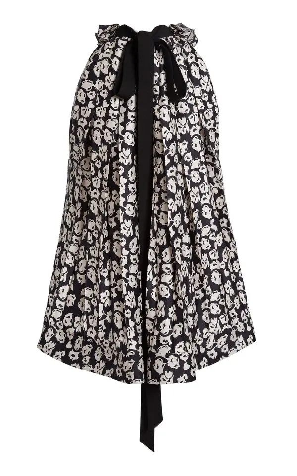 LANVIN Printed High-neck Halter Top