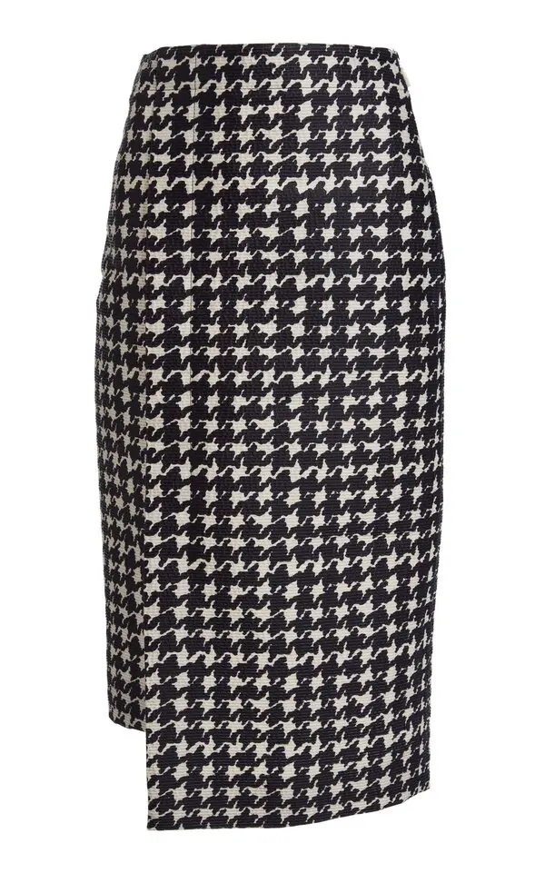 LANVIN Belted Portfolio Printed Midi Skirt