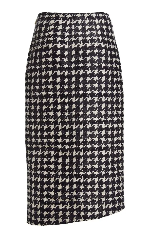 LANVIN Belted Portfolio Printed Midi Skirt