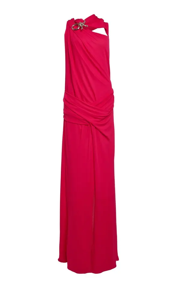 LANVIN Sleeveless Knot Maxi Dress