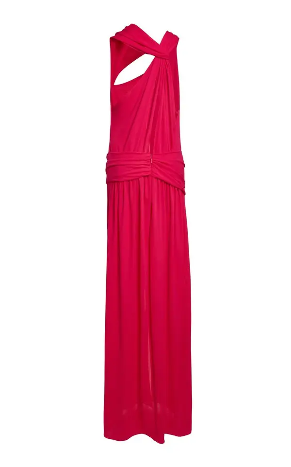 LANVIN Sleeveless Knot Maxi Dress