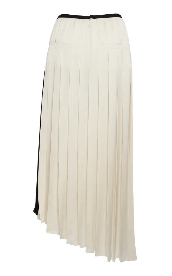 LANVIN Asymmetrical Pleated Midi Skirt