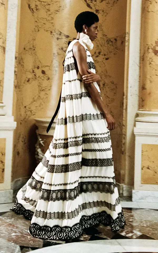 LANVIN Pleated Sleeveless Gown