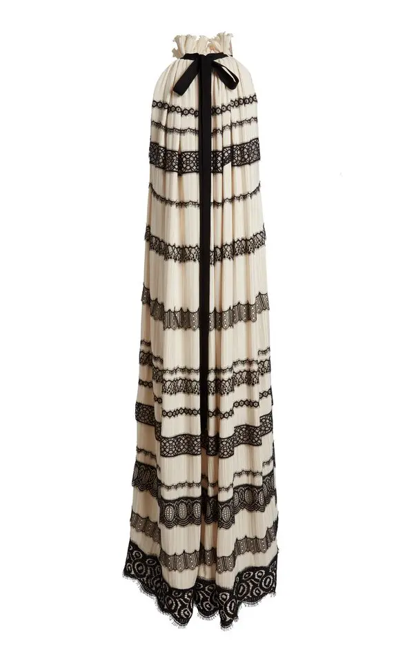 LANVIN Pleated Sleeveless Gown