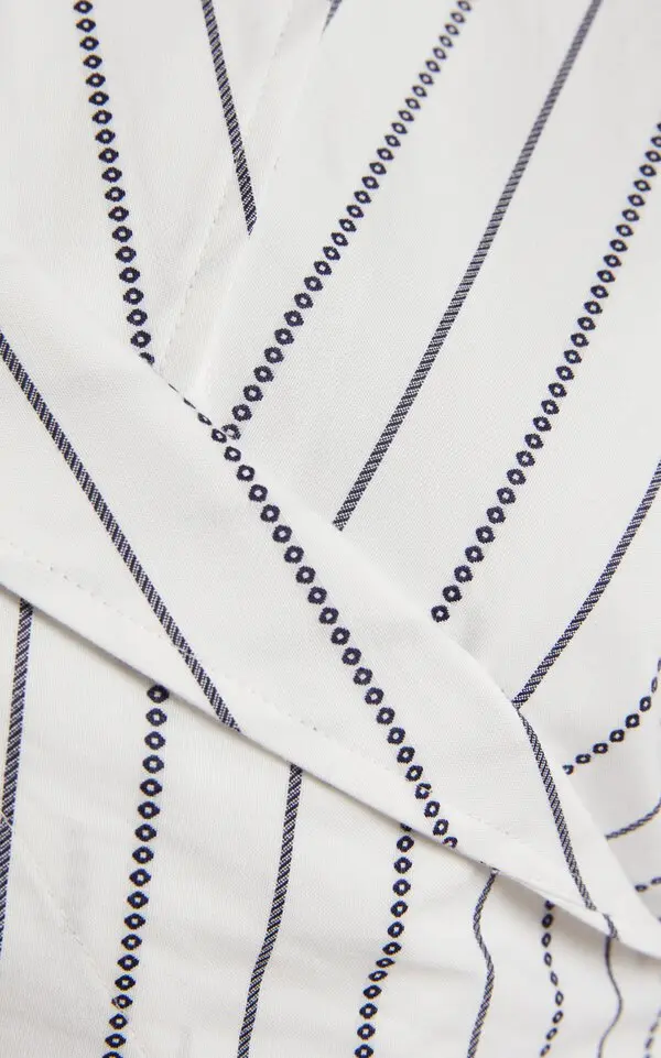 LANVIN Cotton Cinched Shirt Midi Dress