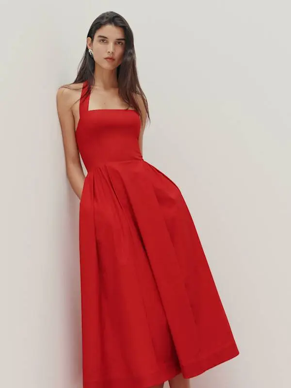 REFORMATION Seine Dress - Red