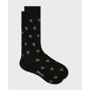 Paul Smith Cotton 'frog' Socks - Black