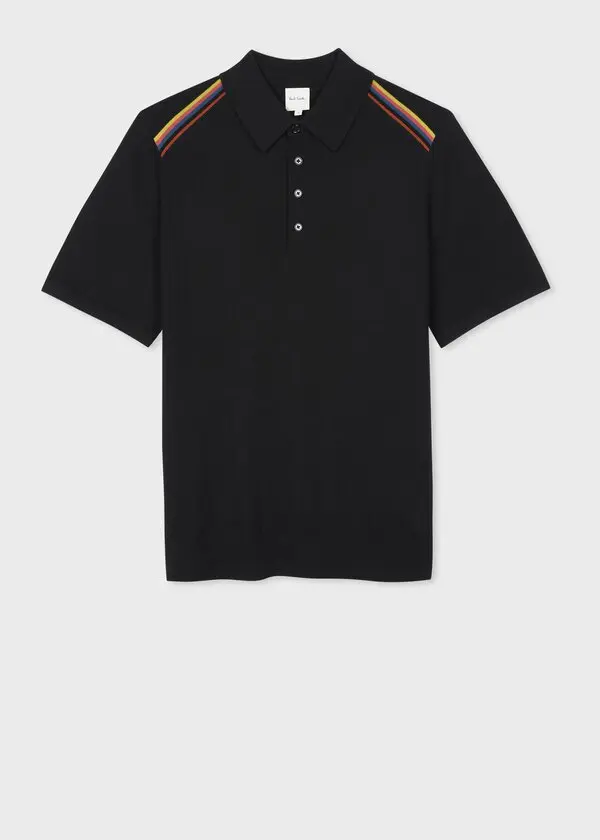 Paul Smith Merino Wool 'artist Stripe' Polo Shirt