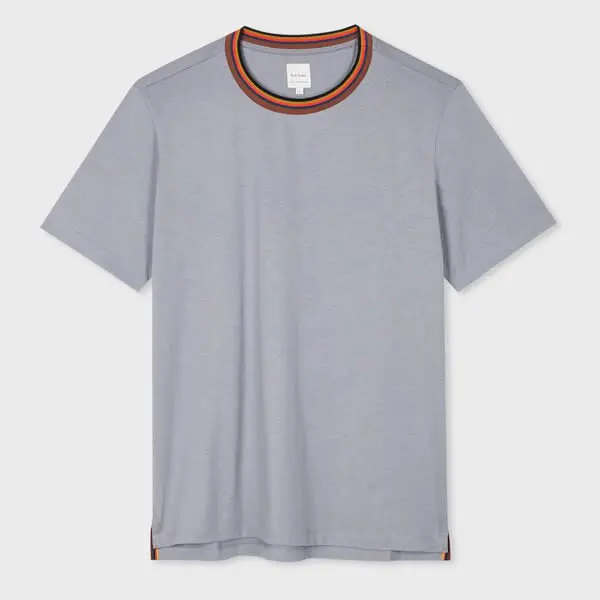 Paul Smith Pale 'artist Stripe' Collar T-shirt