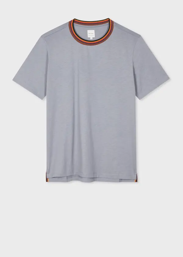 Paul Smith Pale 'artist Stripe' Collar T-shirt