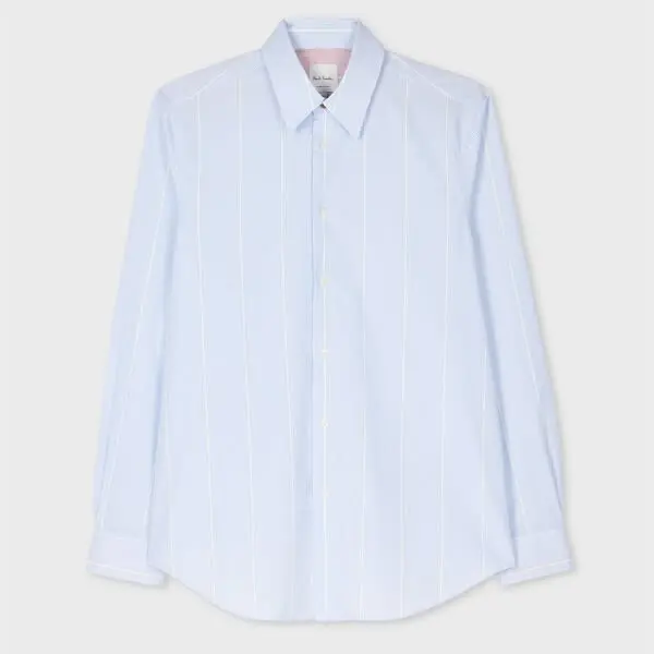 Paul Smith Sky Stripe Cotton Shirt
