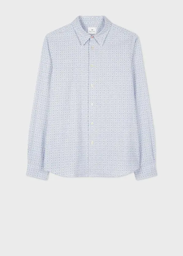 Paul Smith Tailored-fit Geometric Dobby Cotton Shirt