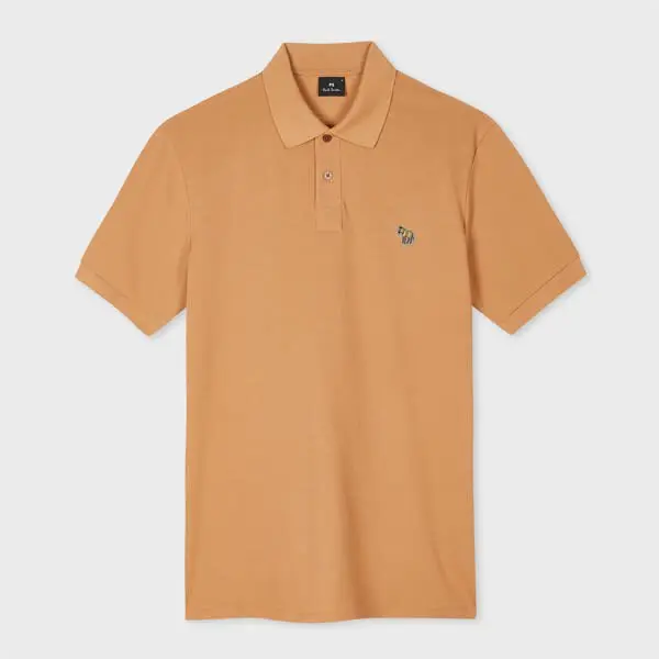 Paul Smith Light Tan Organic Cotton Zebra Polo Shirt - Brown