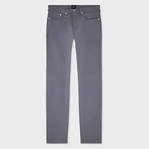 Paul Smith Tapered-fit Mid Garment-dyed Organic Cotton-stretch Jeans - Grey