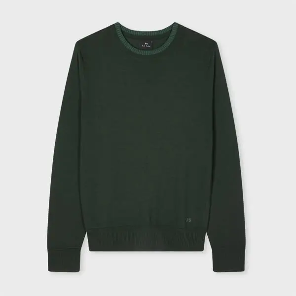 Paul Smith Dark Contrast-collar Merino Wool Sweater