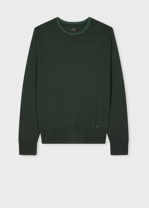 Paul Smith Dark Contrast-collar Merino Wool Sweater