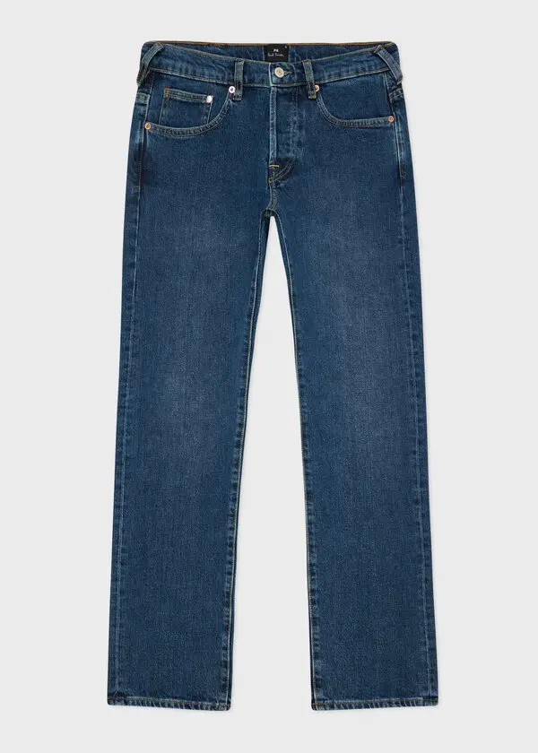 Paul Smith Standard Fit Mid-wash Organic Stretch Jeans