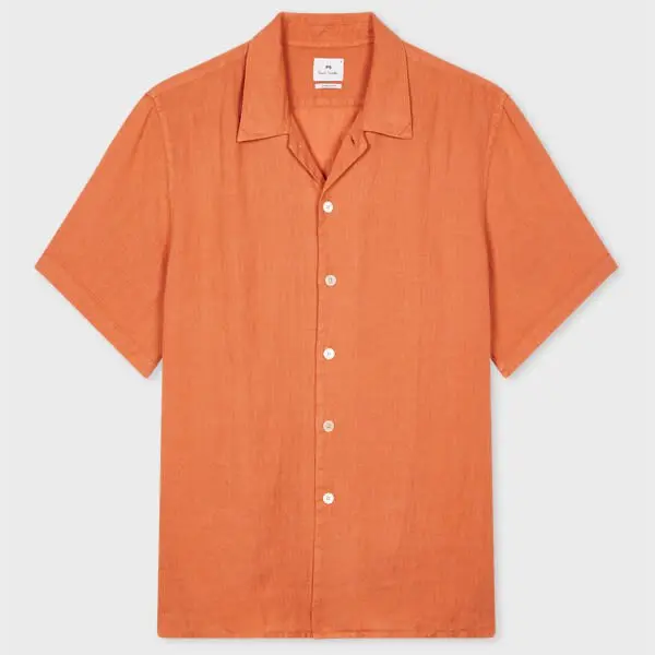 Paul Smith Washed Linen Short-sleeve Shirt