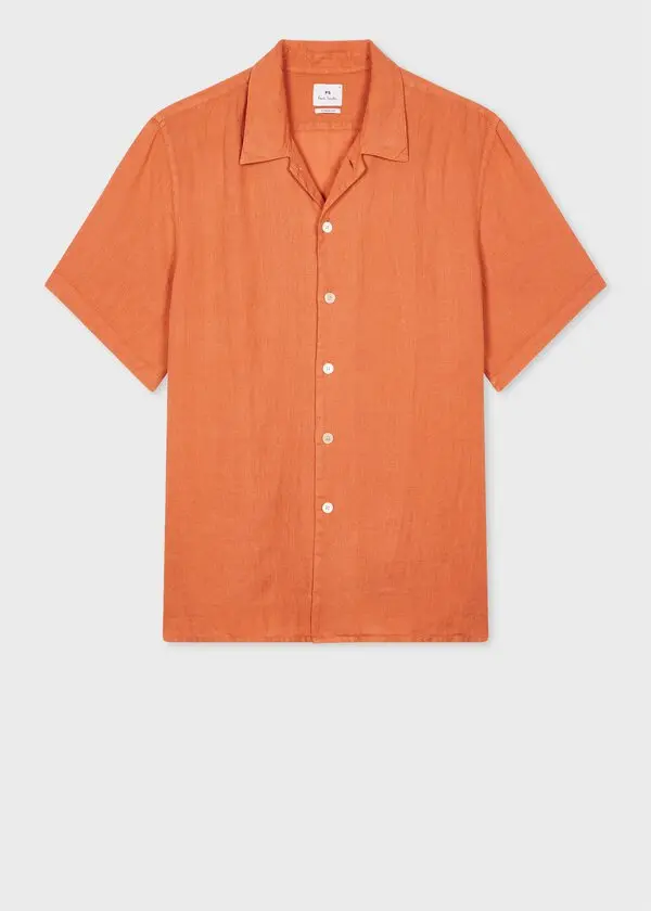 Paul Smith Washed Linen Short-sleeve Shirt