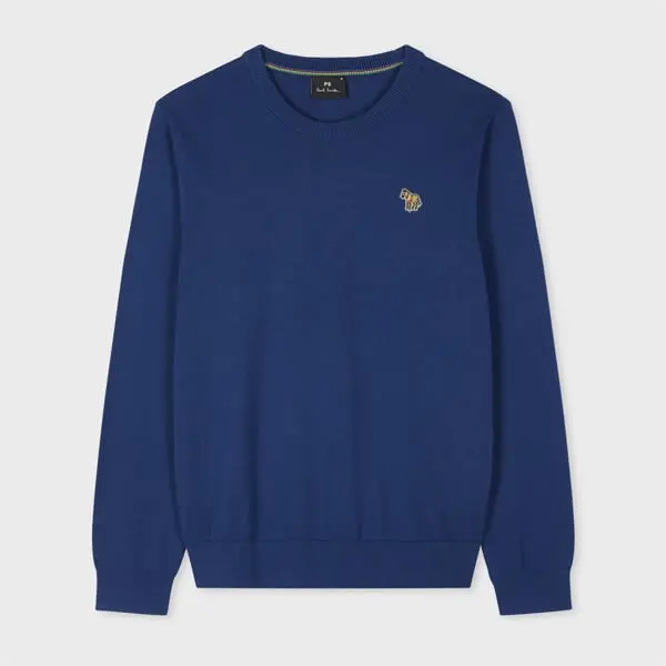 Paul Smith Royal Organic Cotton Zebra Logo Sweater