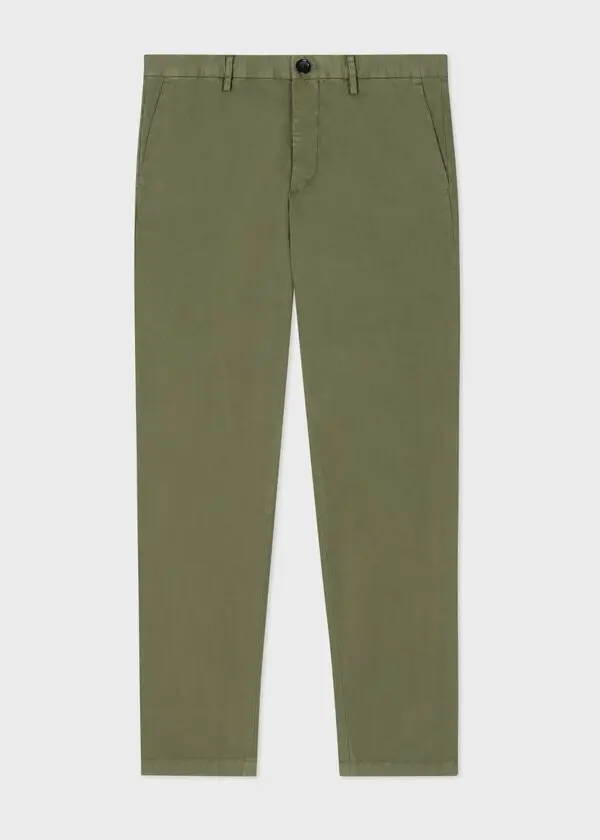 Paul Smith Khaki Mid-fit 'broad Stripe Zebra' Chinos