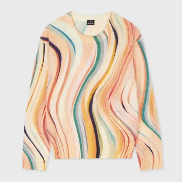 Paul Smith Dusky Swirl' Crew Neck Knitted Sweater