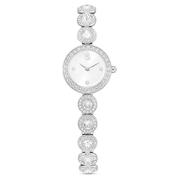 SWAROVSKI Una Angelic Watch With Rose Gold-tone Finish And Pave Embellished Bezel - White
