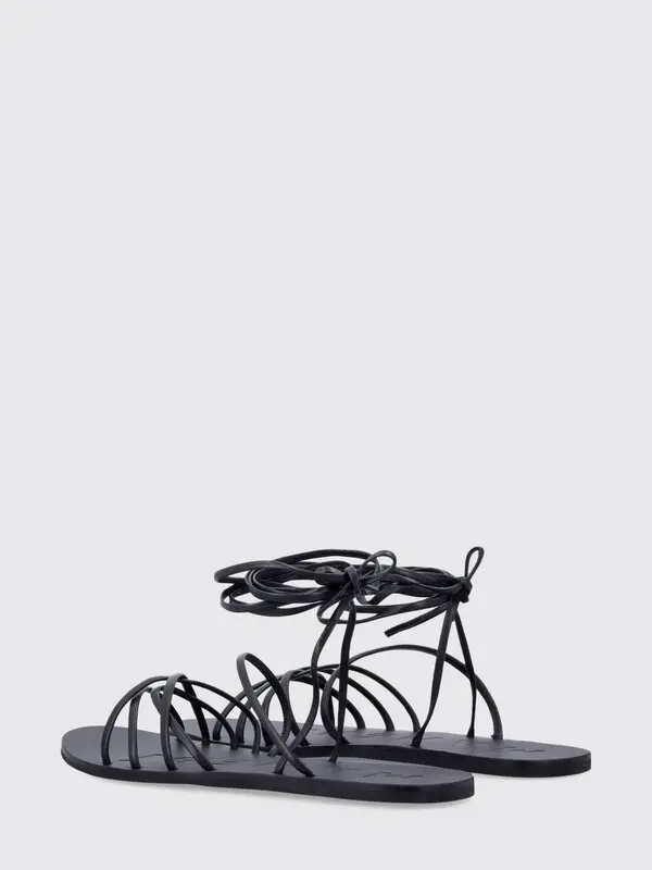 Manebí Leather Gladiator Sandals With Ankle Tie Straps