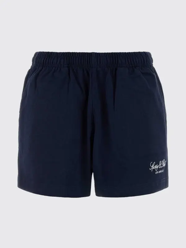 SPORTY & RICH Cotton Elasticated Waist Shorts
