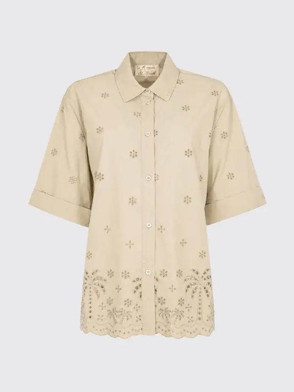 MC2 SAINT BARTH Embroidered Cotton Shirt With Dropped Shoulders