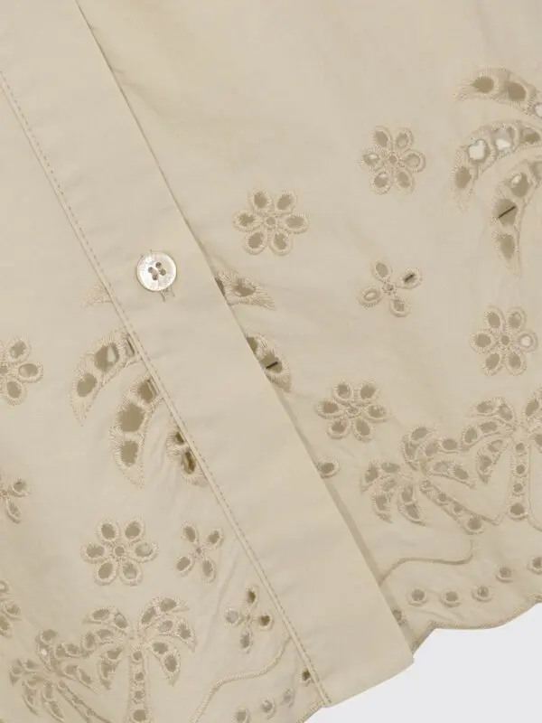 MC2 SAINT BARTH Embroidered Cotton Shirt With Dropped Shoulders