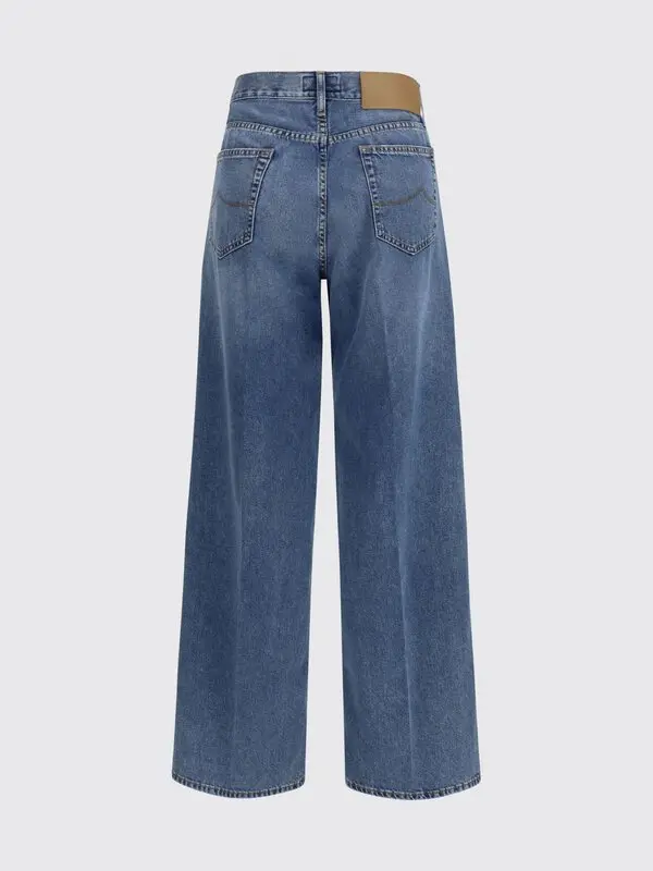 Jacob Cohen High-waisted Palazzo Fit Wide Leg Jeans In Cotton Denim