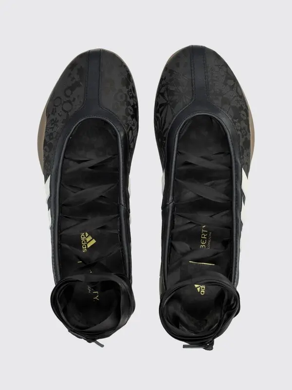 ADIDAS ORIGINALS Satin Ballet Flats With Ankle Tie-up Ribbons