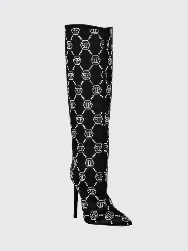Philipp Plein Knee-high Boots With Crystal Embellishments