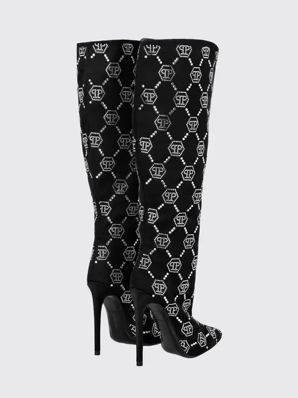 Philipp Plein Knee-high Boots With Crystal Embellishments