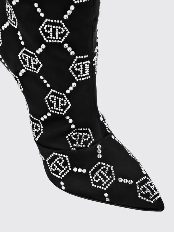 Philipp Plein Knee-high Boots With Crystal Embellishments