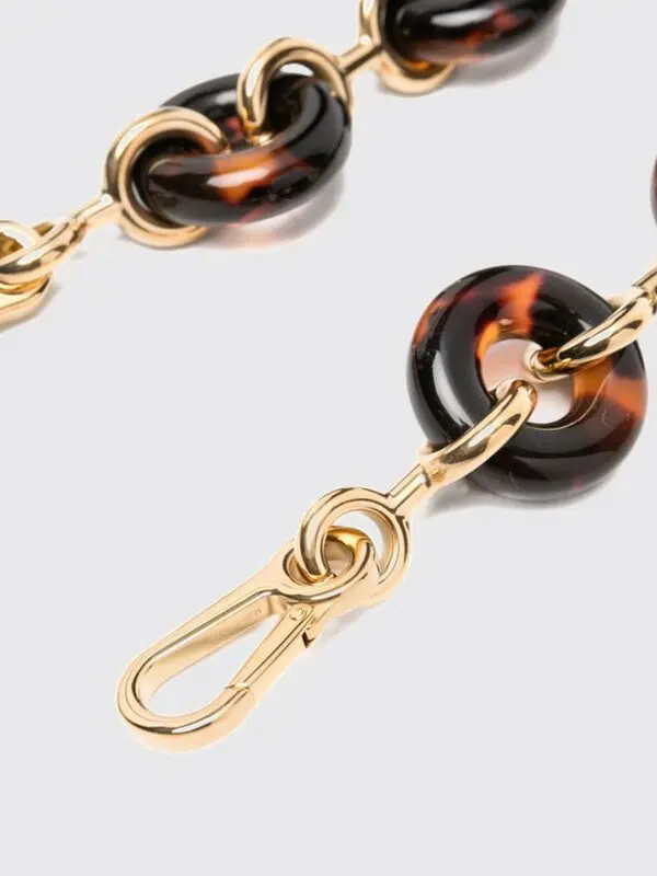Loewe Tortoiseshell And Gold Tone Chain Shoulder Strap - Black