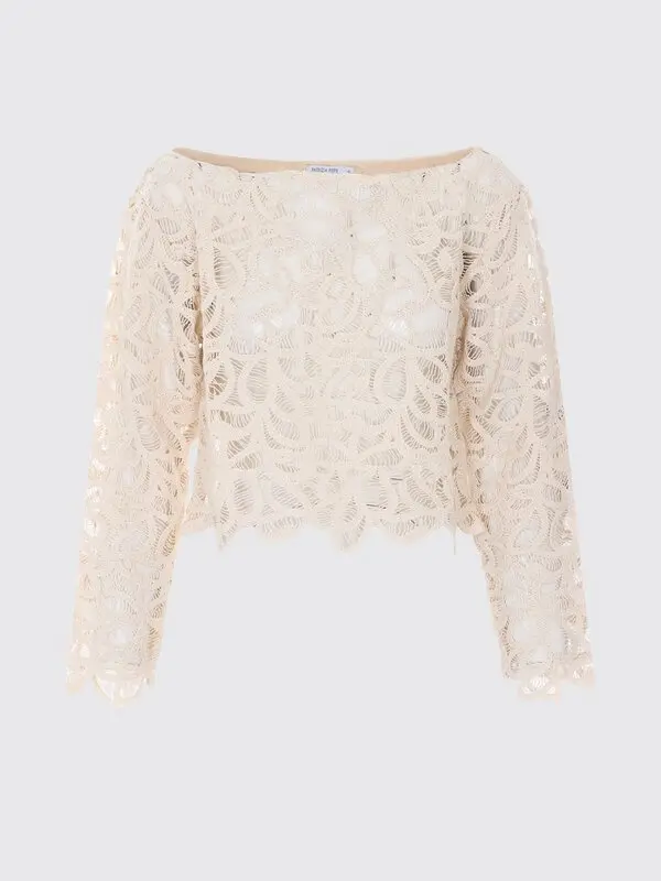 Patrizia Pepe Long Sleeve Embroidered Top