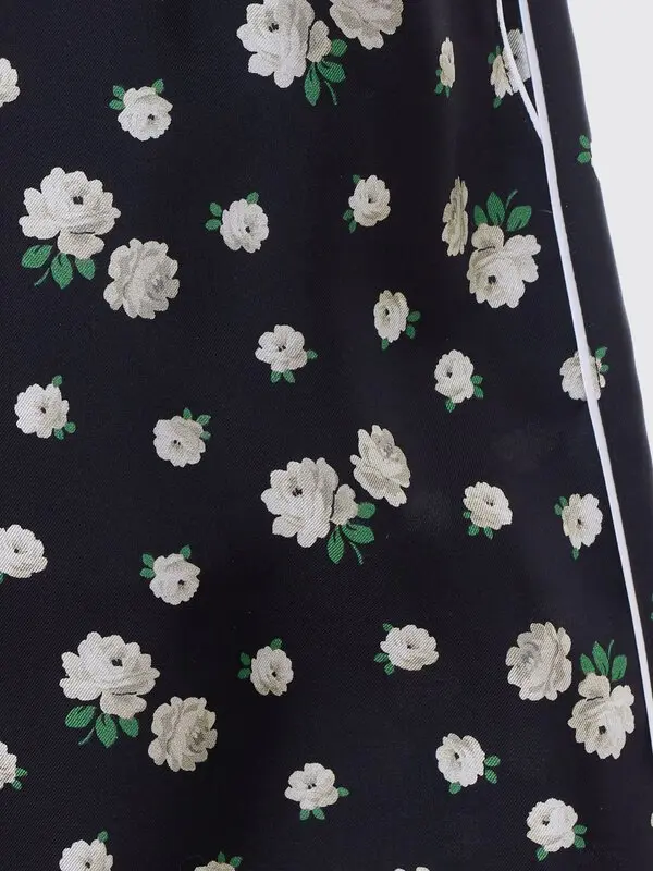 Dolce & Gabbana Silk Floral Print Drawstring Shorts - Multicolor