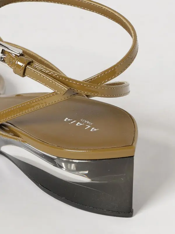 Alaïa Wedge Sandals - Green