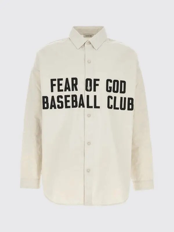 Fear Of God Relaxed Fit Cotton Shirt With Logo And French Collar