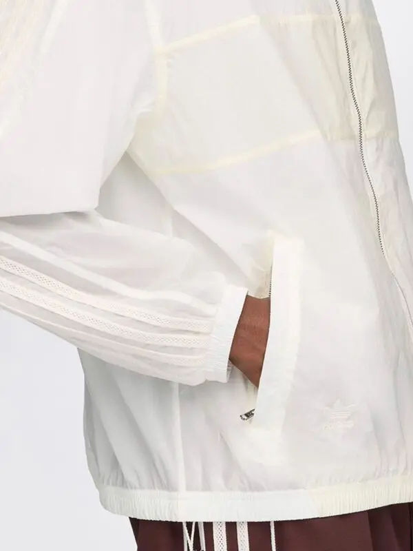 ADIDAS ORIGINALS By Wales Bonner Recycled Nylon High Neck Windbreaker Jacket - White