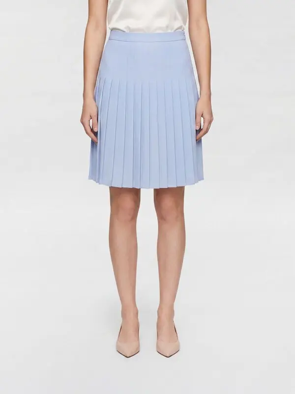MAISON MARGIELA High-waisted Pleated Mini Skirt - Blue